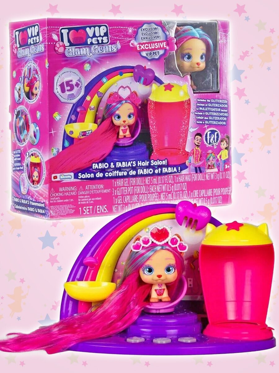Фигурка Игровой набор VIP Pets Салон Красоты для модных щенков