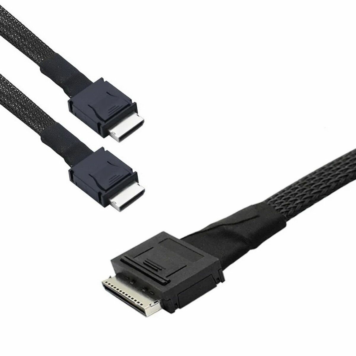 Кабель Amphenol RML80-0249/RML42-0249 Cable OcuLink SFF8611 8i to 2x SFF8611 4i, length 80cm, OEM