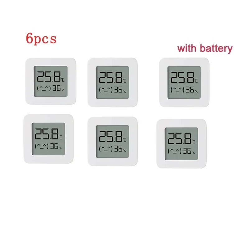 Xiaomi Mijia Bluetooth Термогигрометр LYWSD03MMC 6pcs