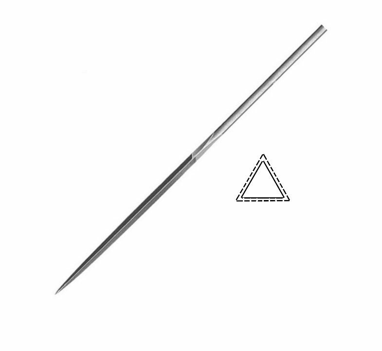 Надфили 5 шт. алмазные остроносые трехгранные равносторонние 160 мм 80/63