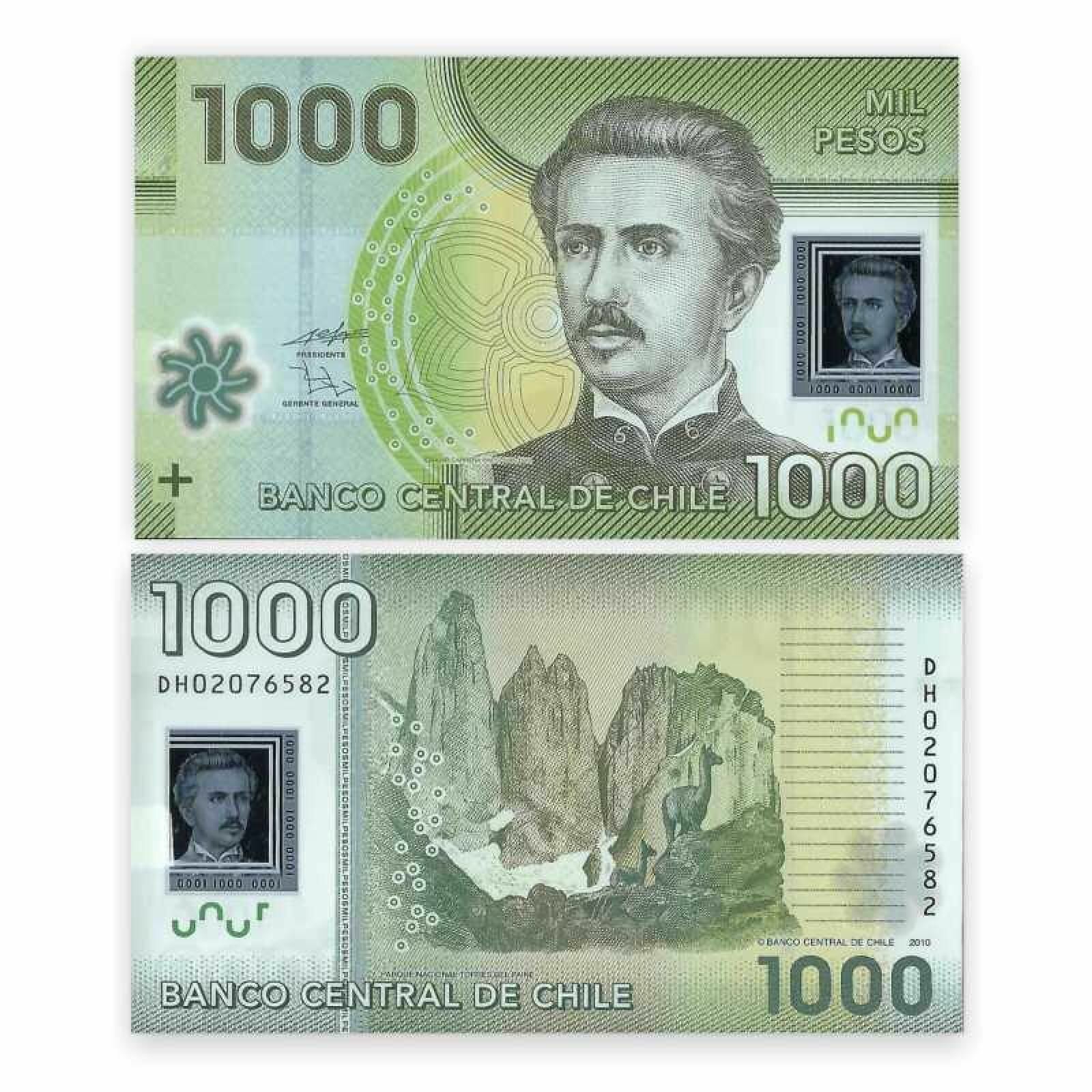 1000 песо Чили 2021 г.