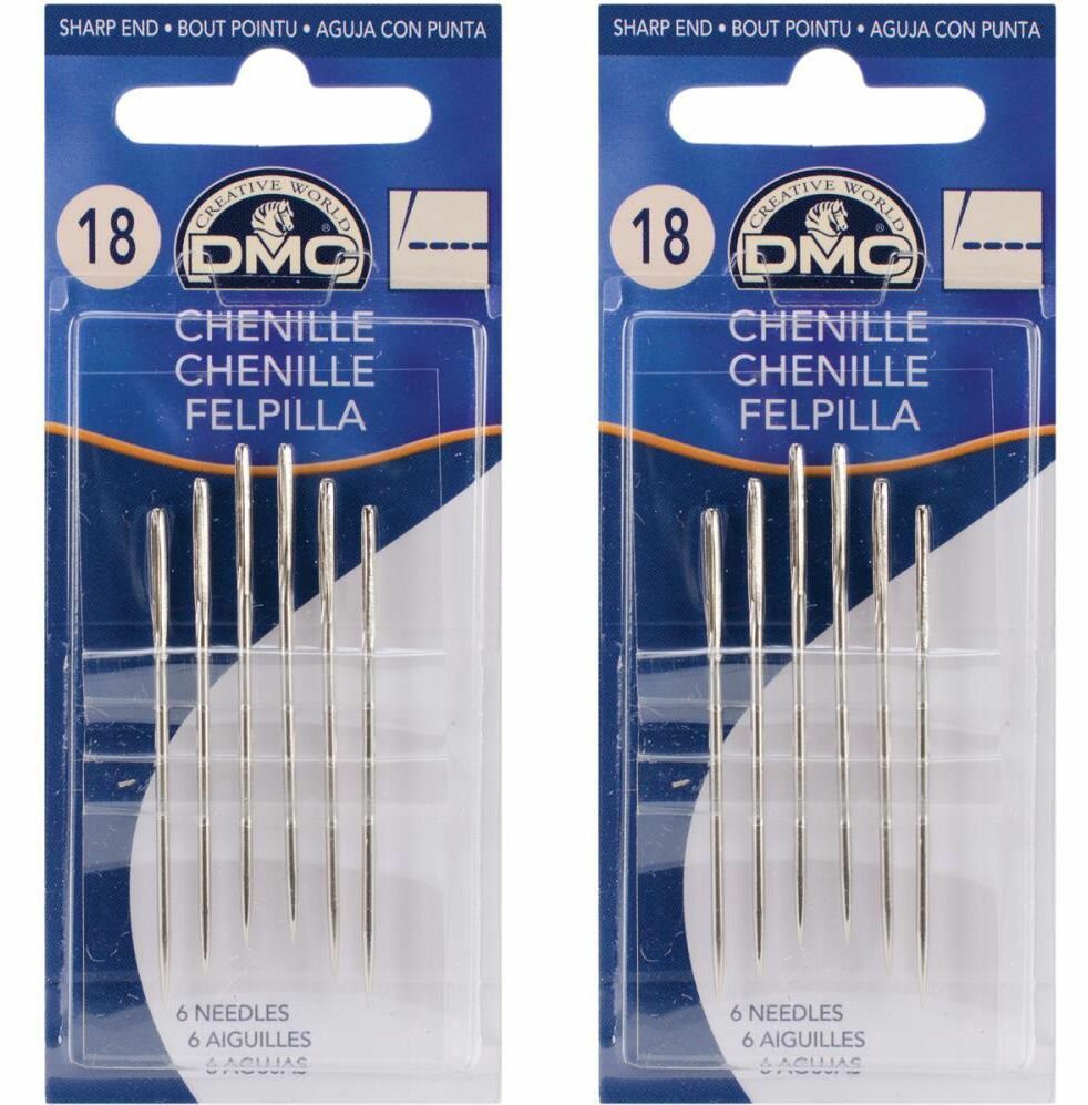 Иглы шенильные DMC № 18 (2 упаковки по 6 шт.)
