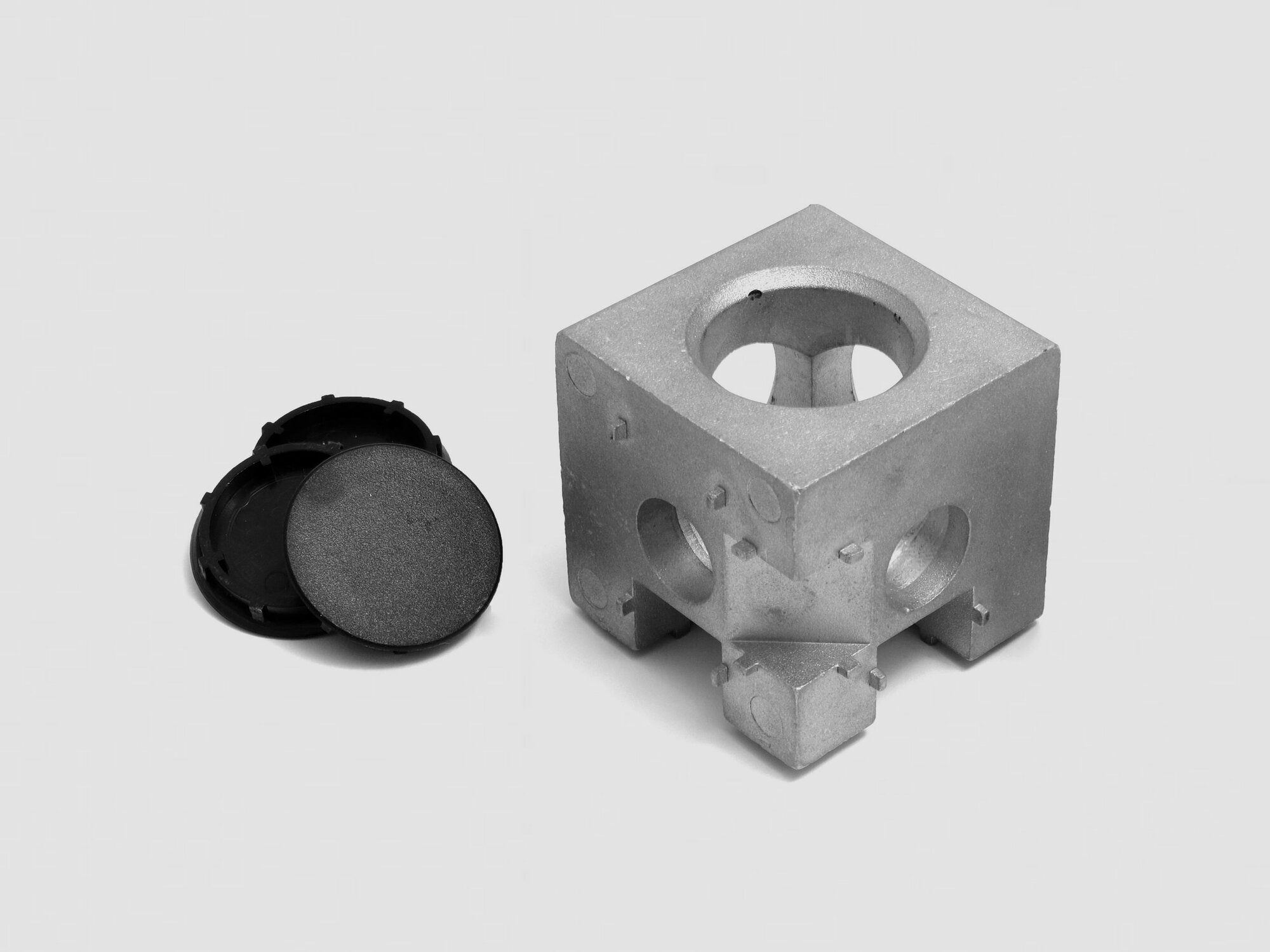 3-х сторонний кубический соединитель 45х45, паз 10, F66 / 1 шт / соберизавод