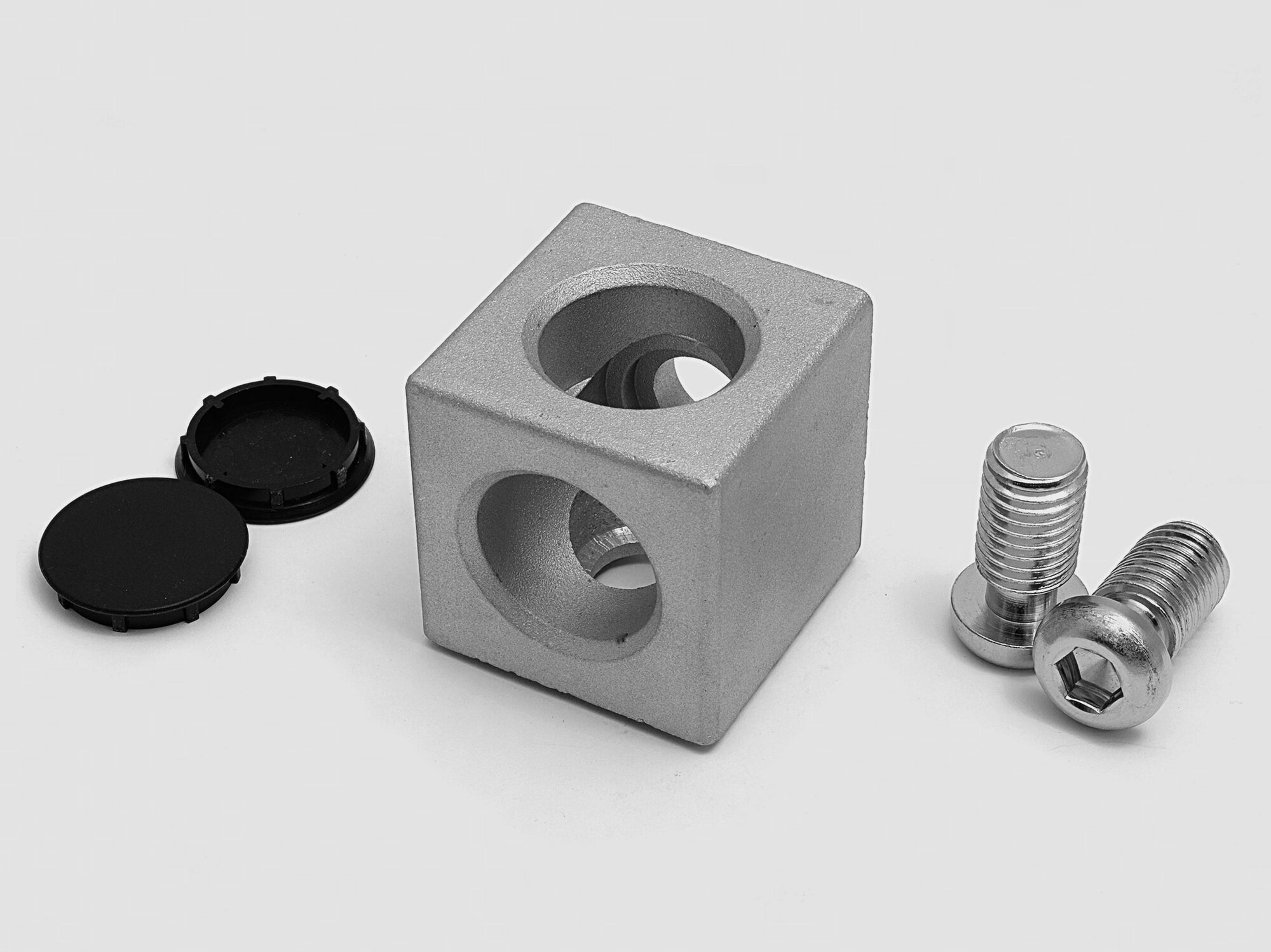 2-х сторонний кубический соединитель 45х45H, паз 10, H45 / 1 шт / соберизавод