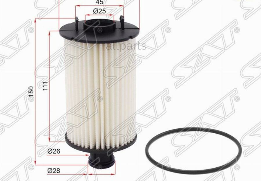 SAT ST-LR011279 Фильтр масляный Land Rover Discovery 09-20 / Range Rover 02-22