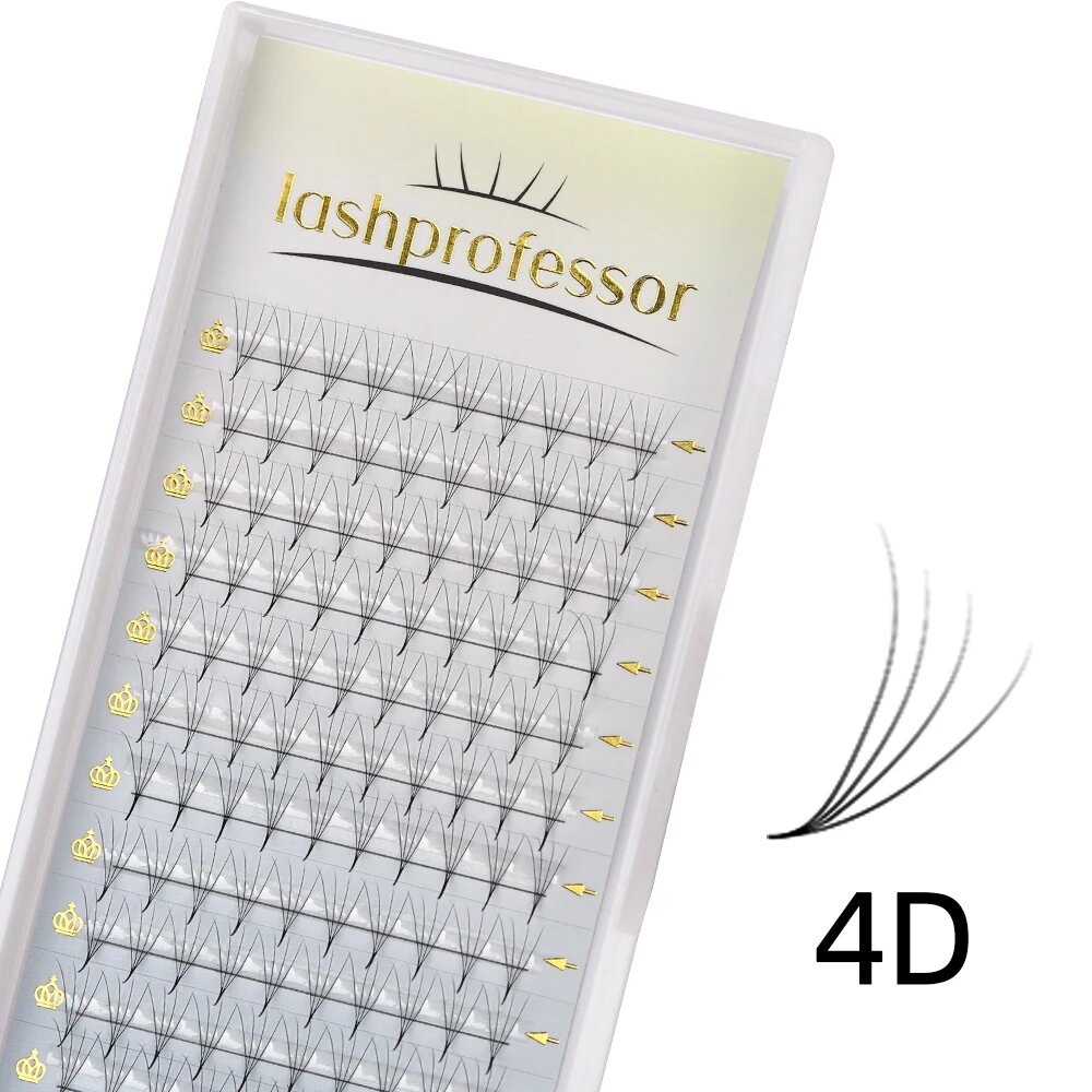 Веерные ресницы Lashprofessor 4D D-изгиб, MIX 8-15 мм, 120 веерок