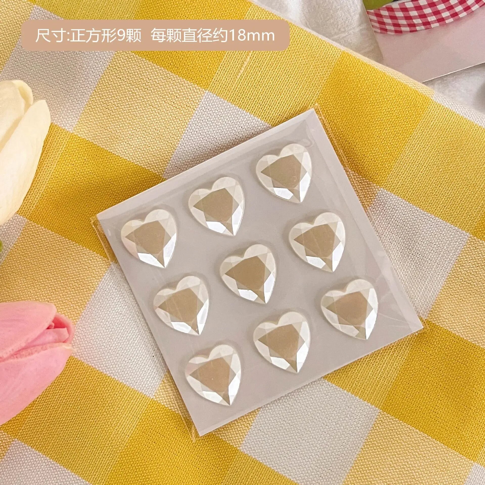 Стикер сердце 3D, 9шт, Цвет: 9pcs