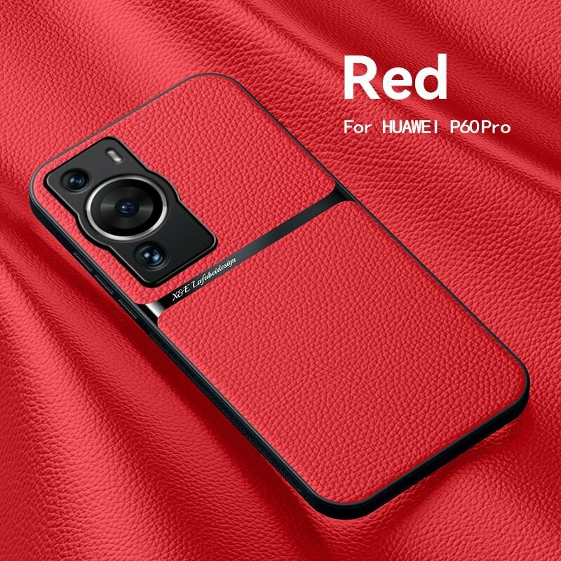 FASNYA Чехол для Huawei P60 Pro /чехол-Кожа на Хуавей P60 Про Чехол для телефона с защитой камеры магнитный автомобильный держатель