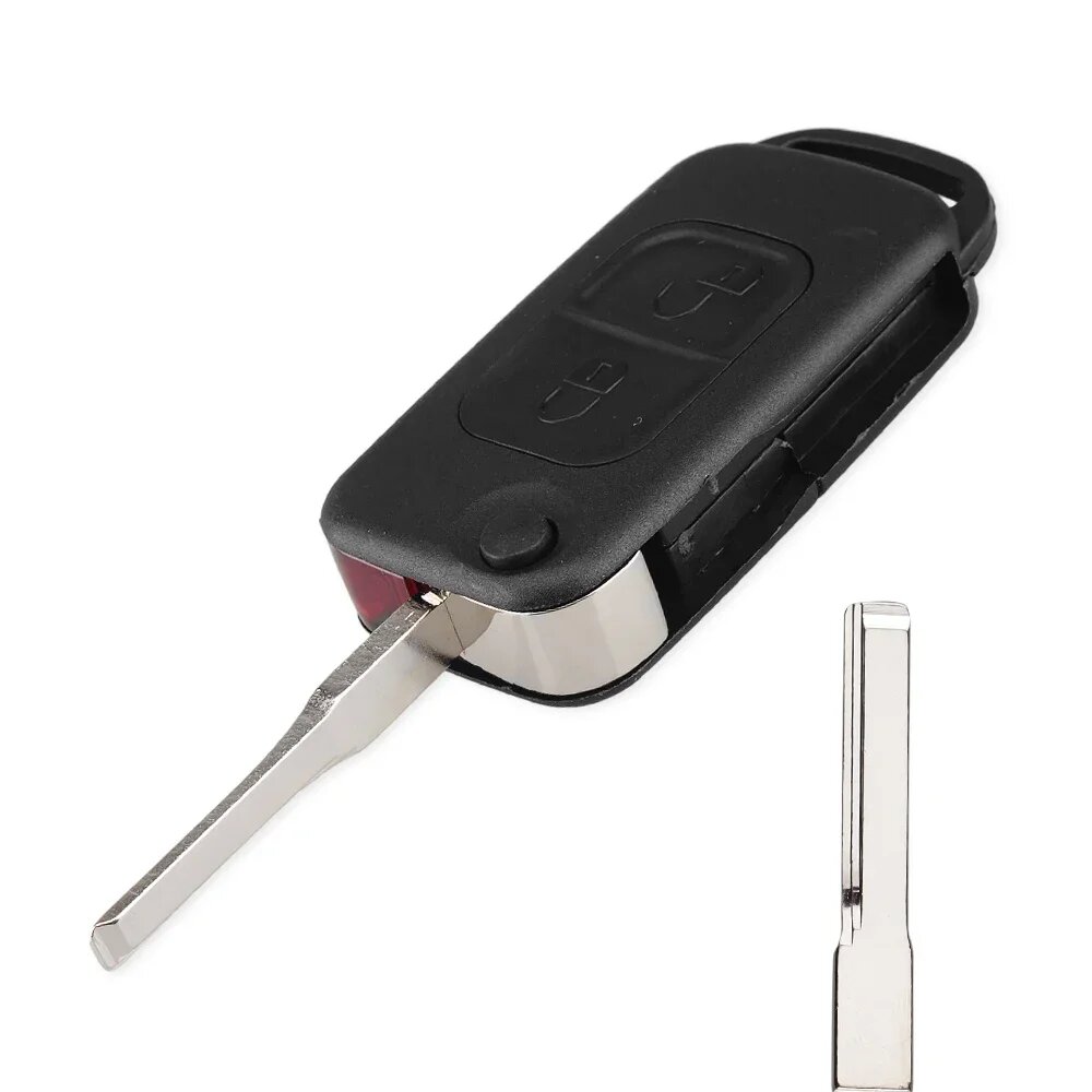 KEYYOU откидной складной удаленный автомобильный ключ для Mercedes Benz W168 W124 W202 W203 A C E ML C CL S SL SEL SLK E113 Fob HU64 HU39 2 bt 2 HU64 blade