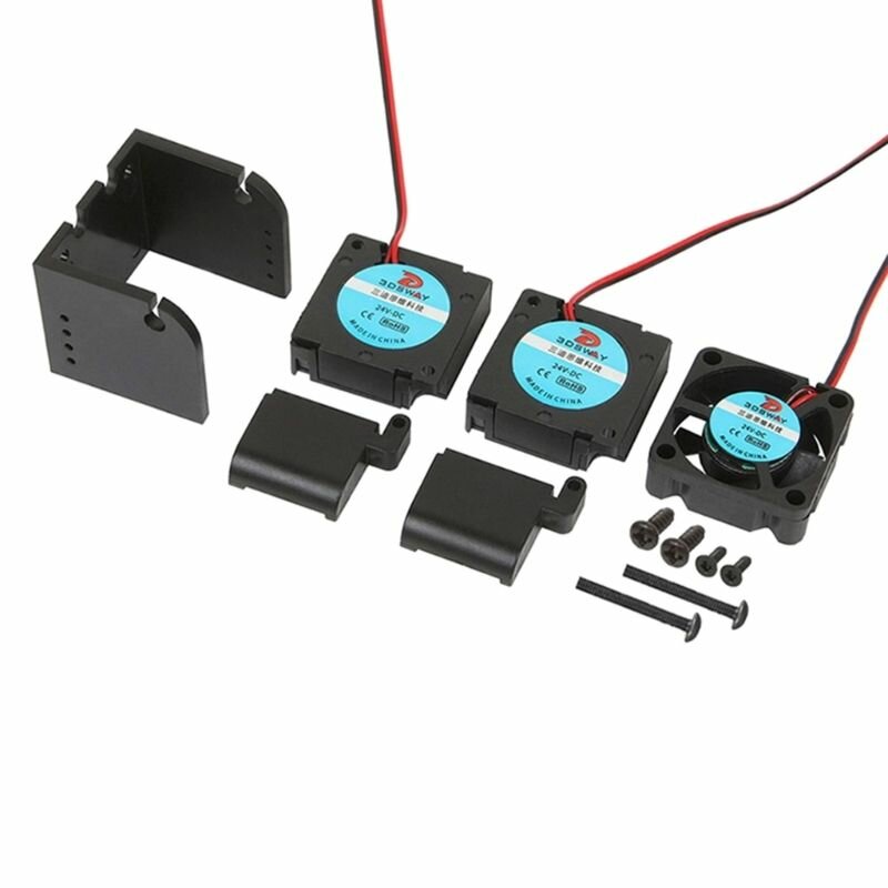 Детали 3D-принтера 2 в 1, экструдер с двойной головкой, кронштейн вентилятора Hotend, DC 12 В/24 В, 3010, комплект направляющих охлаждающего