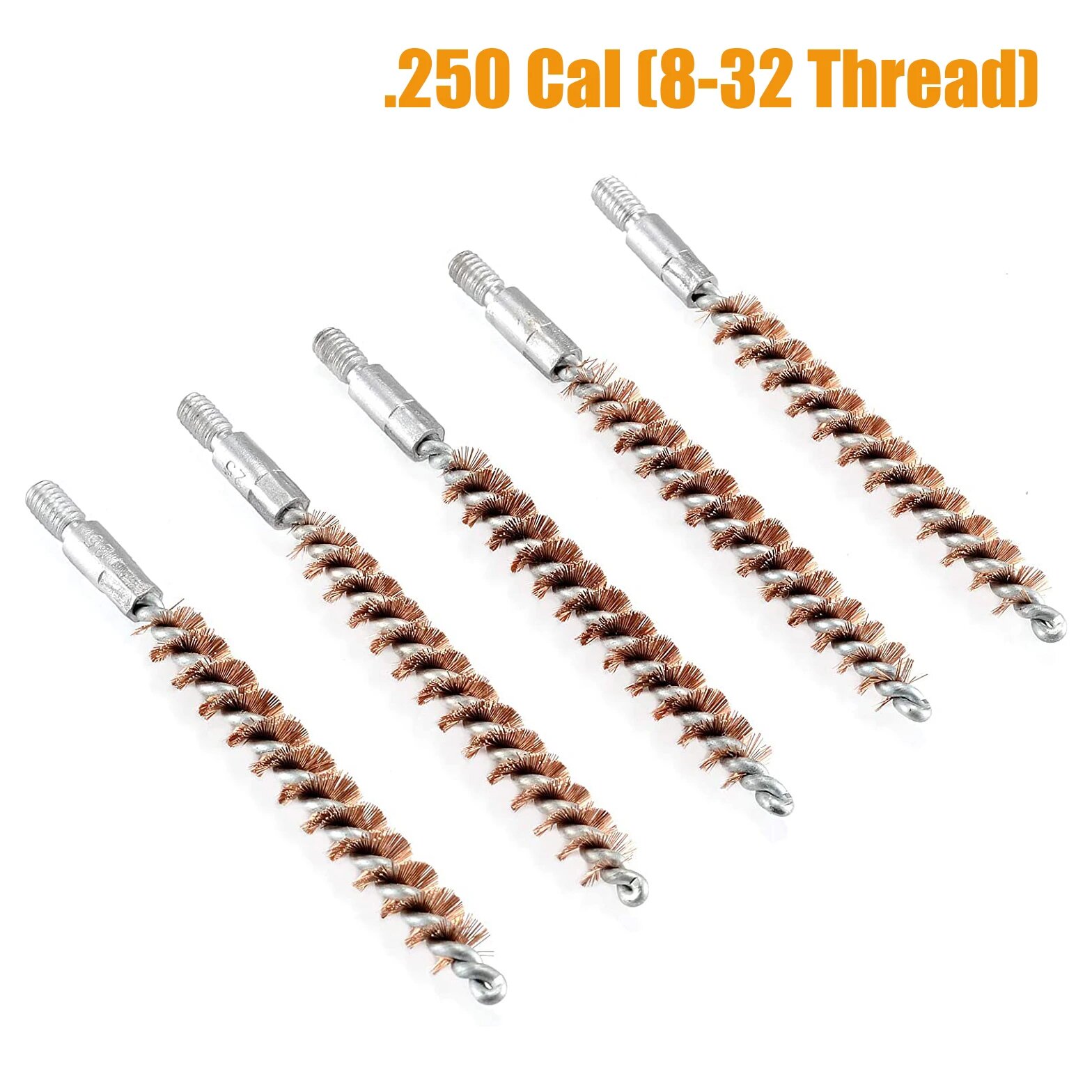 Щетки для чистки оружия .250 Cal (8-32 Thread) 5 шт.