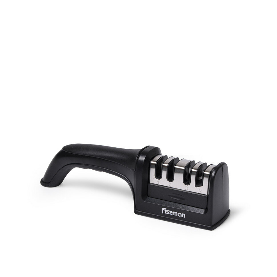 12954 FISSMAN Точило для ножей 22x5x6см трехшаговой заточки (камни из керамики, карбида, алмаза)