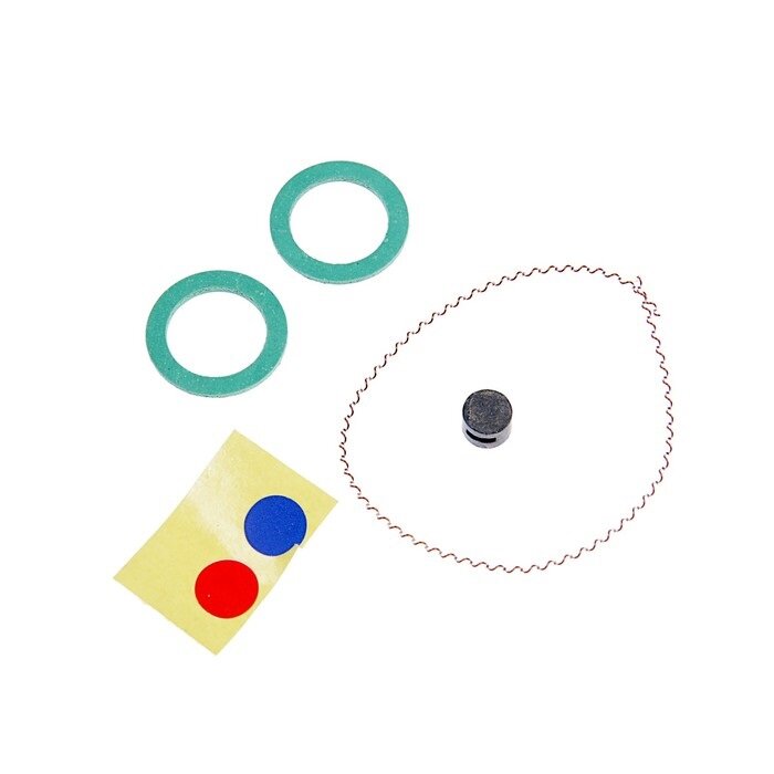 Сантех монтажный набор для замены счетчика 2 прокладки, проволочка для пломбировки 20 см, пломба, наклейки ЛОТ 2 шт