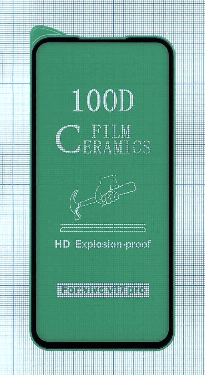 Керамическая пленка (стекло) для OPPO Reno 2 черная