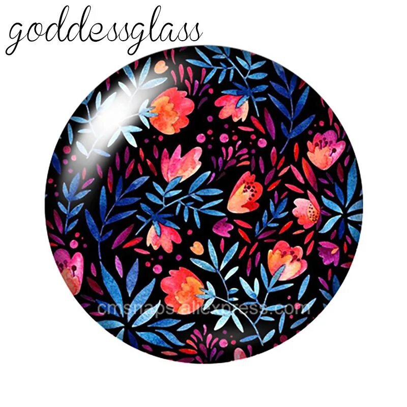 Кабошоны стеклянные Goddessglass 12mm, ZB1525-02