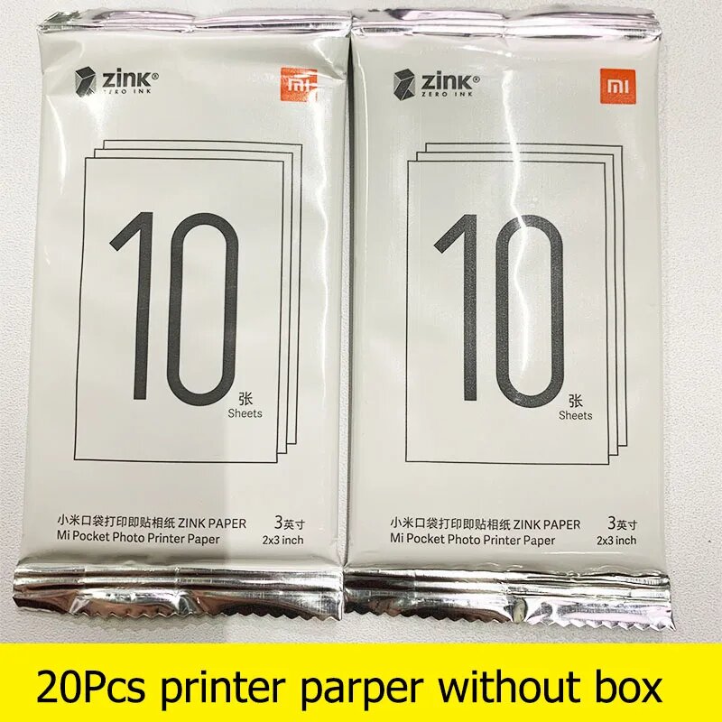 Xiaomi Mijia AR принтер для фото 20pcs paper no box