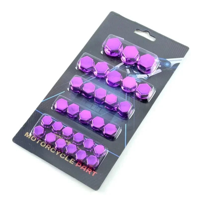 30 Шт. Декоративные Крышки Для Гаек Для Мотоциклетных Болтов PURPLE, Фиолетовый