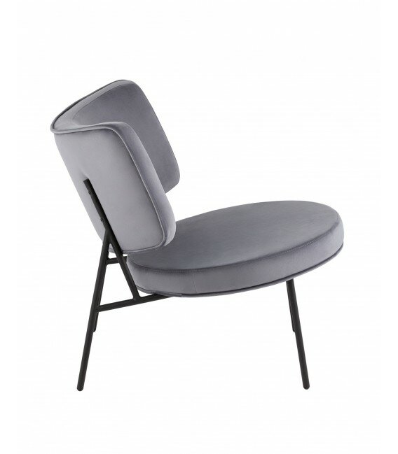 Кресло Дженга Lounge велюр серый