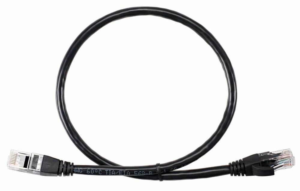 Патч-корд AOpen CAT6E UTP 1.5M BLACK ANP612B-BK-1.5M