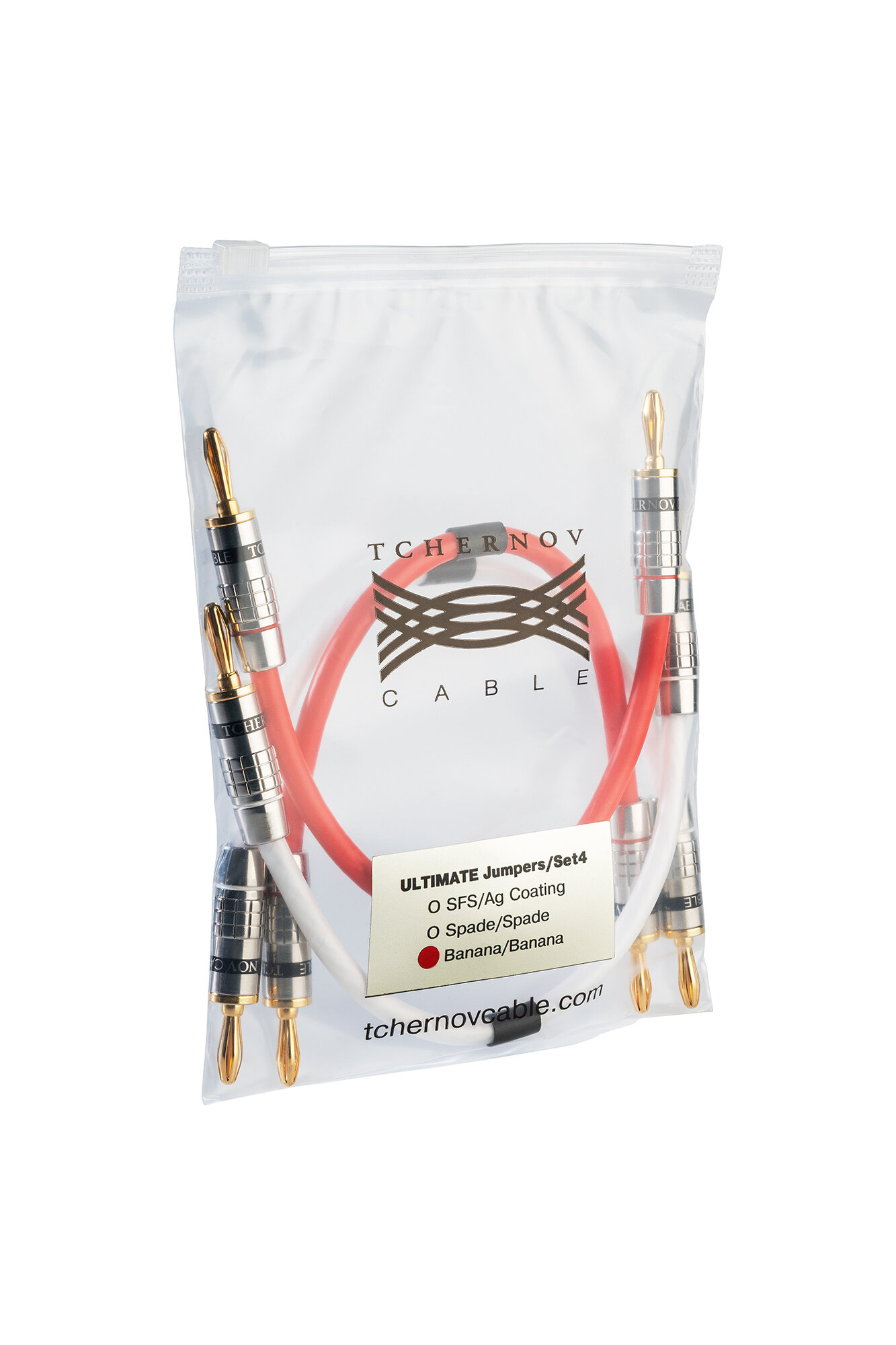 Акустические перемычки Tchernov Cable Ultimate Jumpers/Set4 Bn/Bn 24см