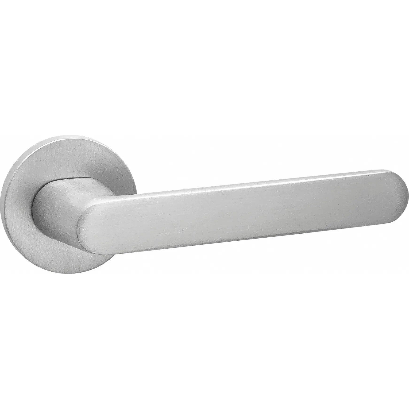 Дверные ручки Puerto (Пуэрто) "Фрапе", серия SLIM INAL 545-06 (slim) на тонком круглом основании суперсатин. хром