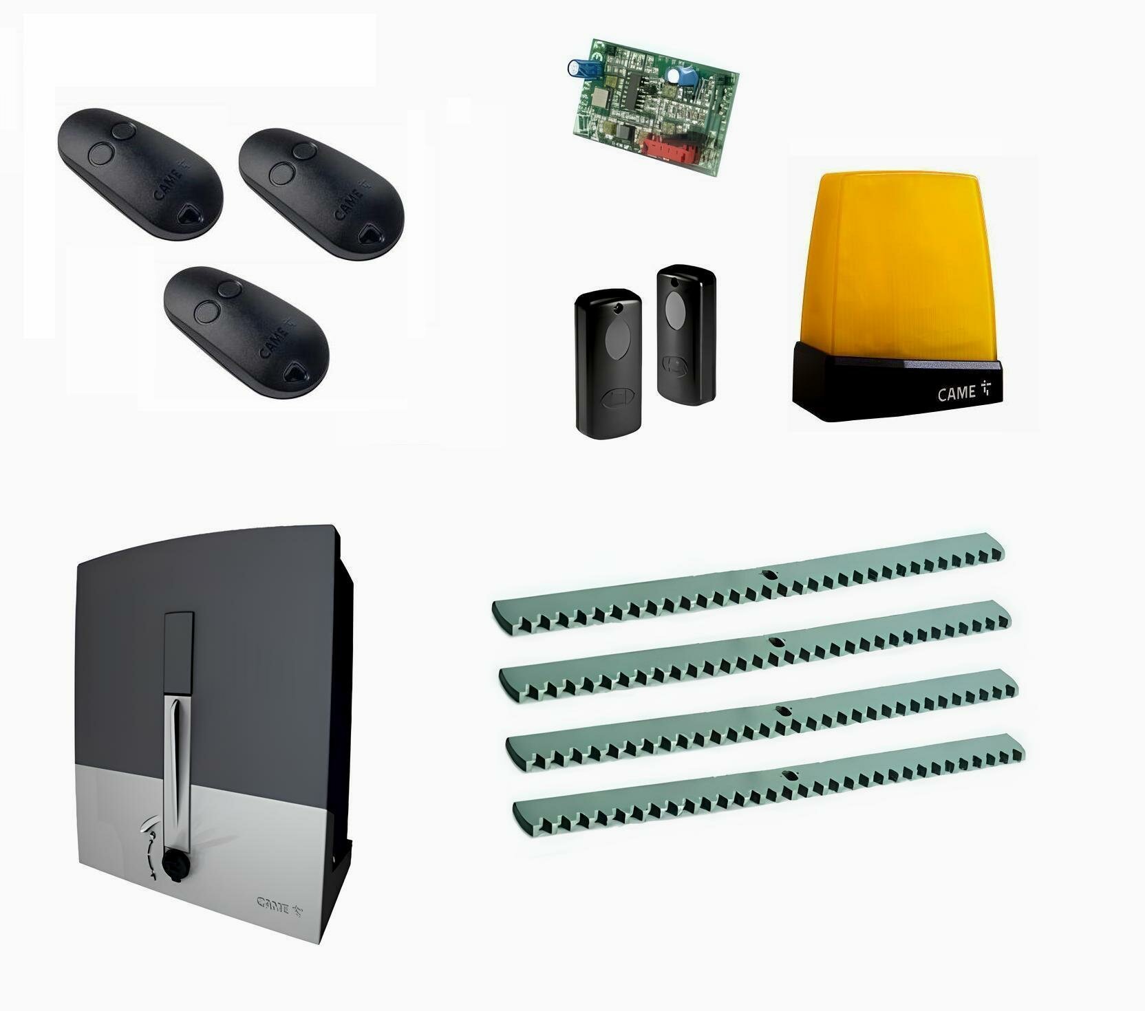 Автоматика для откатных ворот BXL04AGS FULL4-Т3, комплект: привод, радиоприемник, 3 пульта, фотоэлементы, лампа, антенна, 4 рейки