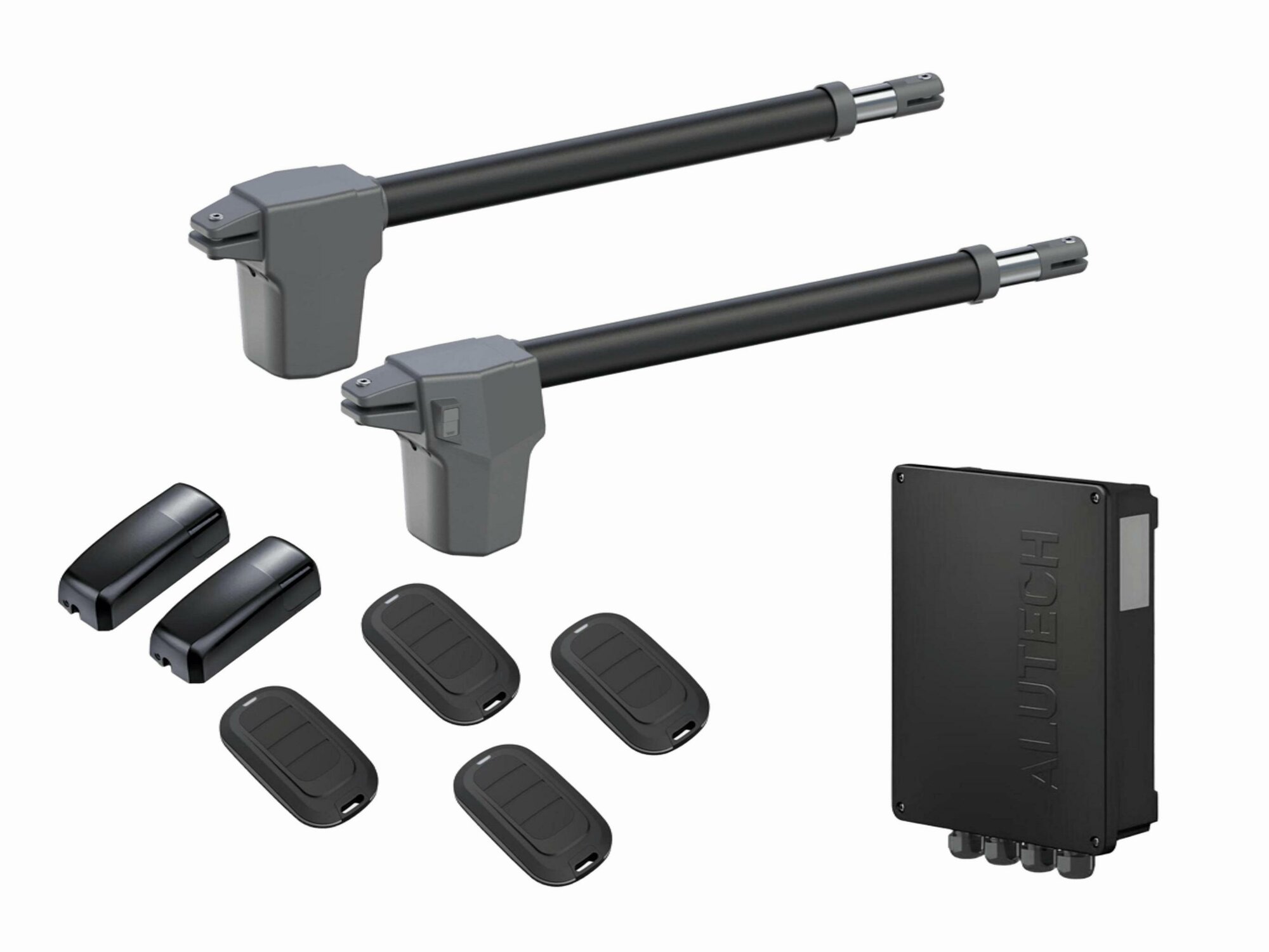 Автоматика для распашных ворот ATW-400KIT F-T4, комплект: 2 привода, блок управления, 4 пульта, фотоэлементы