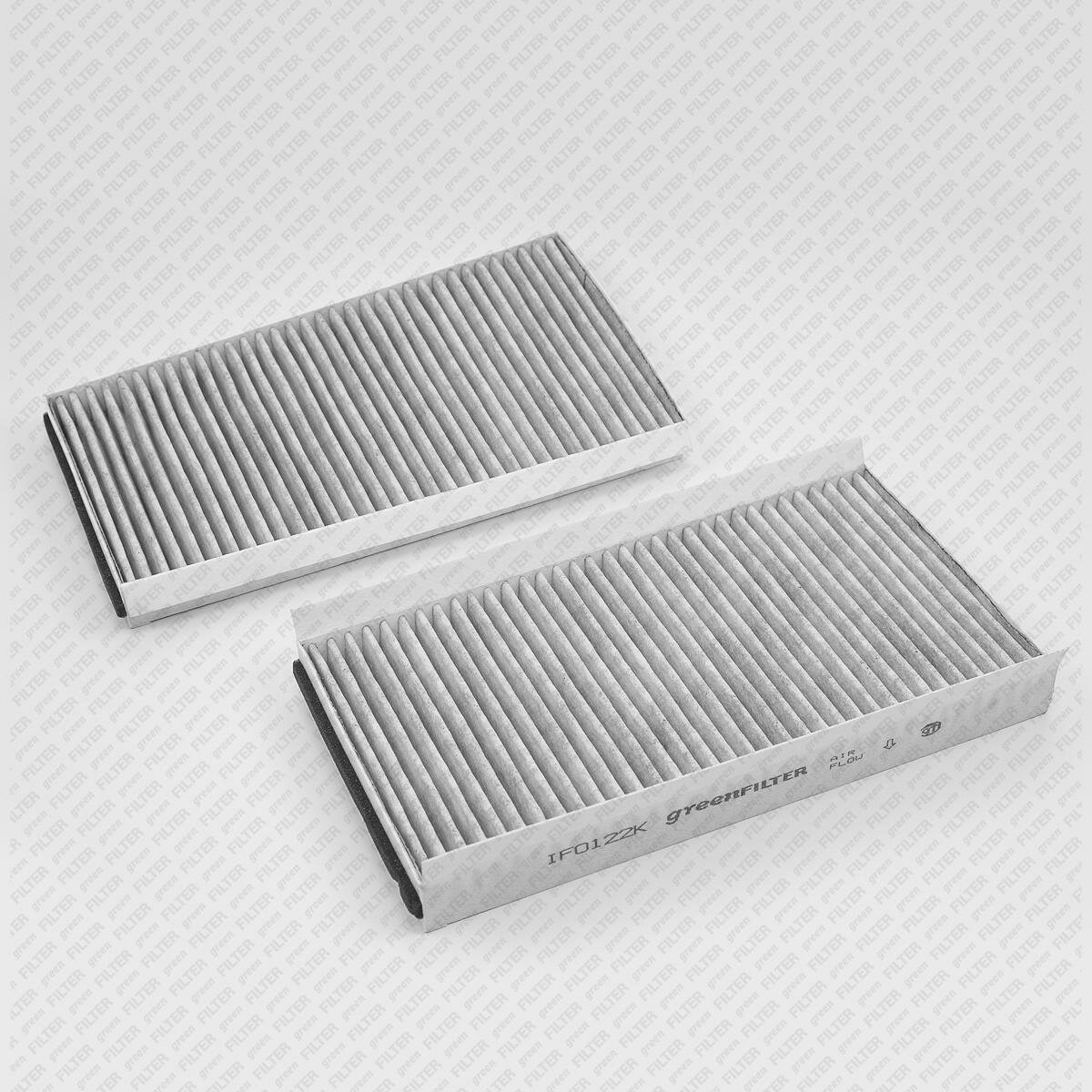 Фильтр салона, комплект (угольный) для автомобилей Green Filter IF0122K