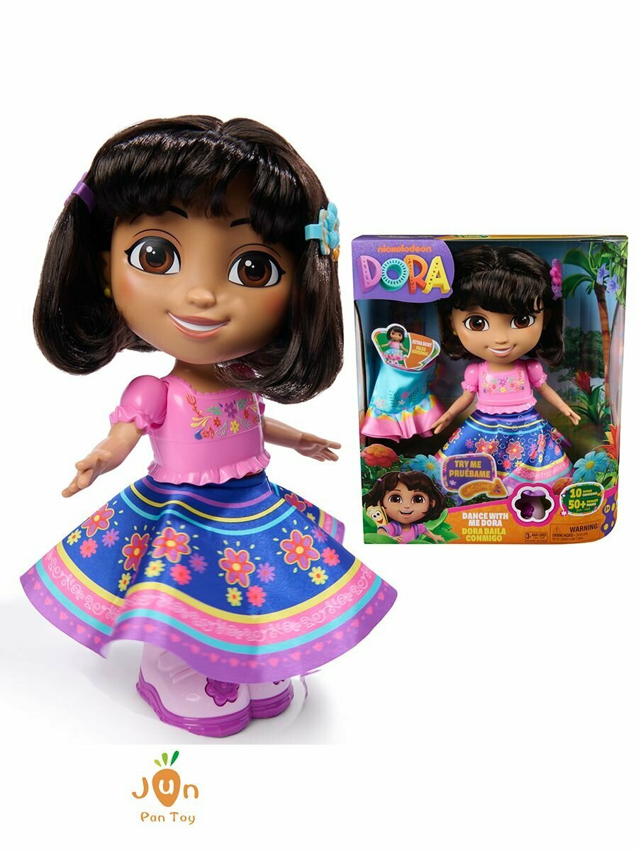 Dora Dance with Me Dora / Детские интерактивная игрушка, Даша-путешественница, умеющие петь и танцевать, с аксессуарами, подходят для детей от 3 лет и старше.