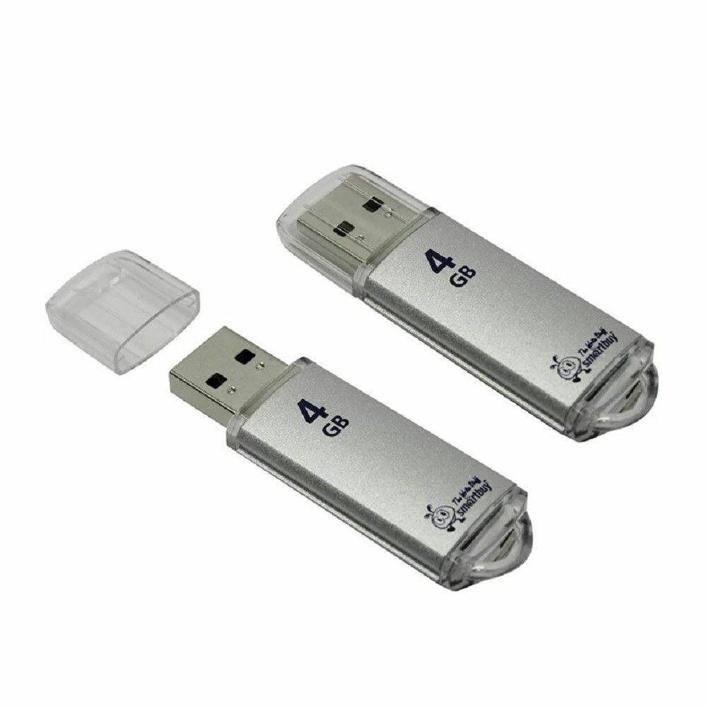 Smart buy Носитель информации Smartbuy USB Drive 4Gb V - Cut series Silver SB4GBVC - S