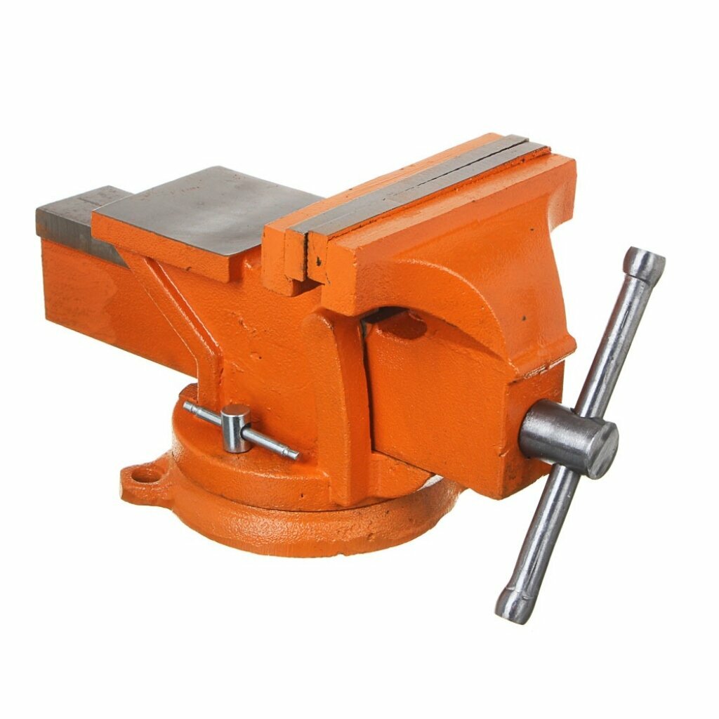 Тиски слесарные Ермак 668-013, поворотные, ширина губок 150 мм, Китай