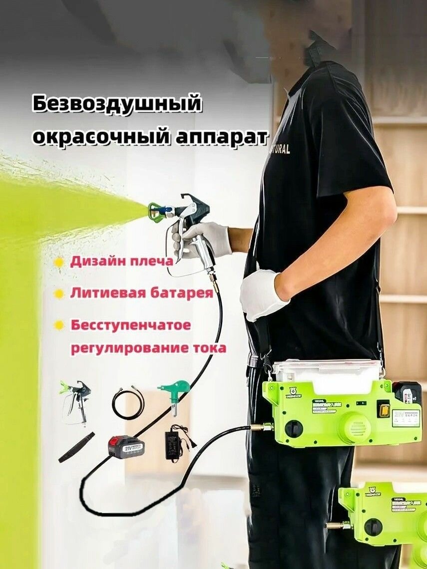 Эксклюзивный безвоздушный аппарат высокого давления для стен, бесщеточный