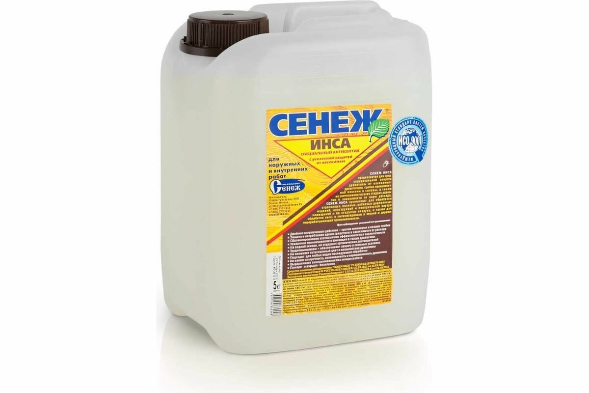 Антисептик для дерева сенеж инса канистра, 5 кг 00000004413