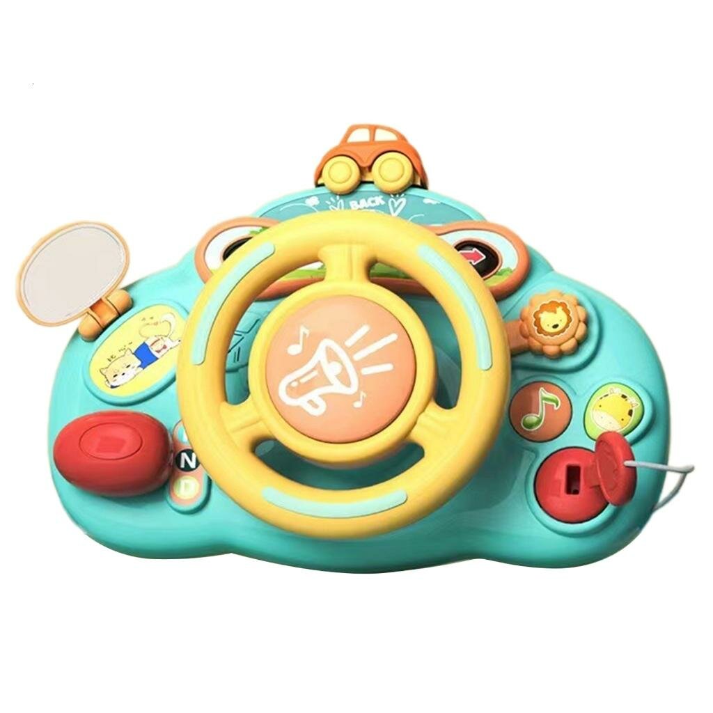 Игрушечный руль с музыкой и светом, Зеленый