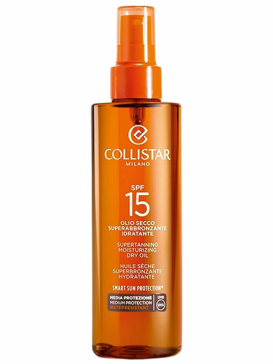 SPF15 Водостойкое сухое масло Collistar "Supertanning Dry Oil", 200 мл