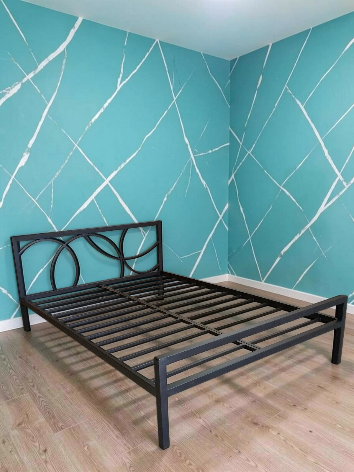 Кровать LOFT Mebel "Злата", кованая, металлическая, 200x200х80 см