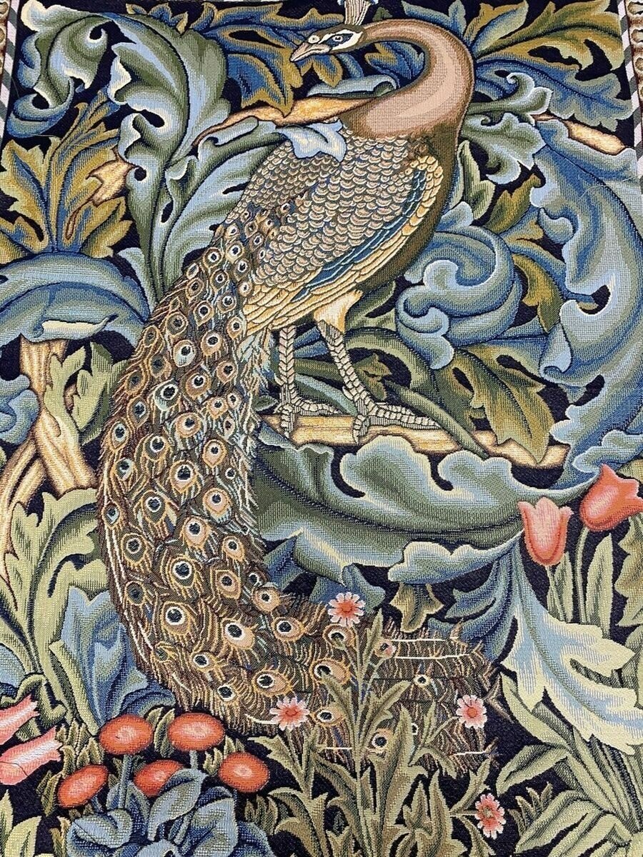 Гобеленовое панно на стену. Гобелен "Павлин" У. Моррис 69х90 см