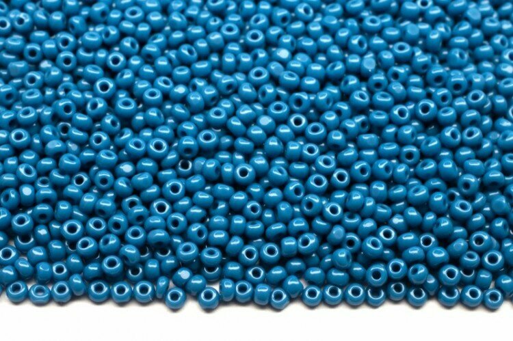 Бисер чешский PRECIOSA Граненый Шарлотта 13/0 33220 синий непрозрачный, около 10 грамм