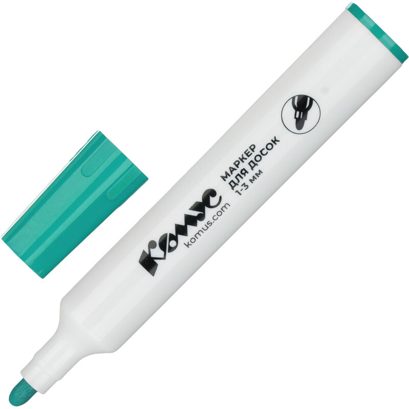 Маркер для белых досок Комус зеленый 1-3 мм 1660257