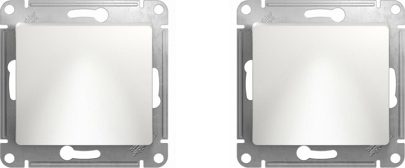 Механизм вывода кабеля Systeme Electric Glossa белый (комплект из 2 шт)