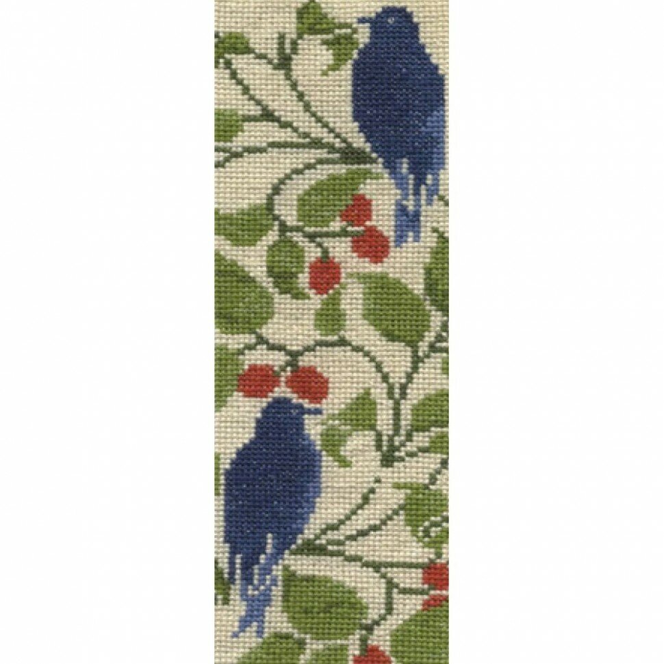 Набор для вышивания DMC #BL1171 C.F.A. Voysey - Bird and Berry (К. Ф. А. Войси - Птица и ягода), Счетный крест, 6 х 19.5 см