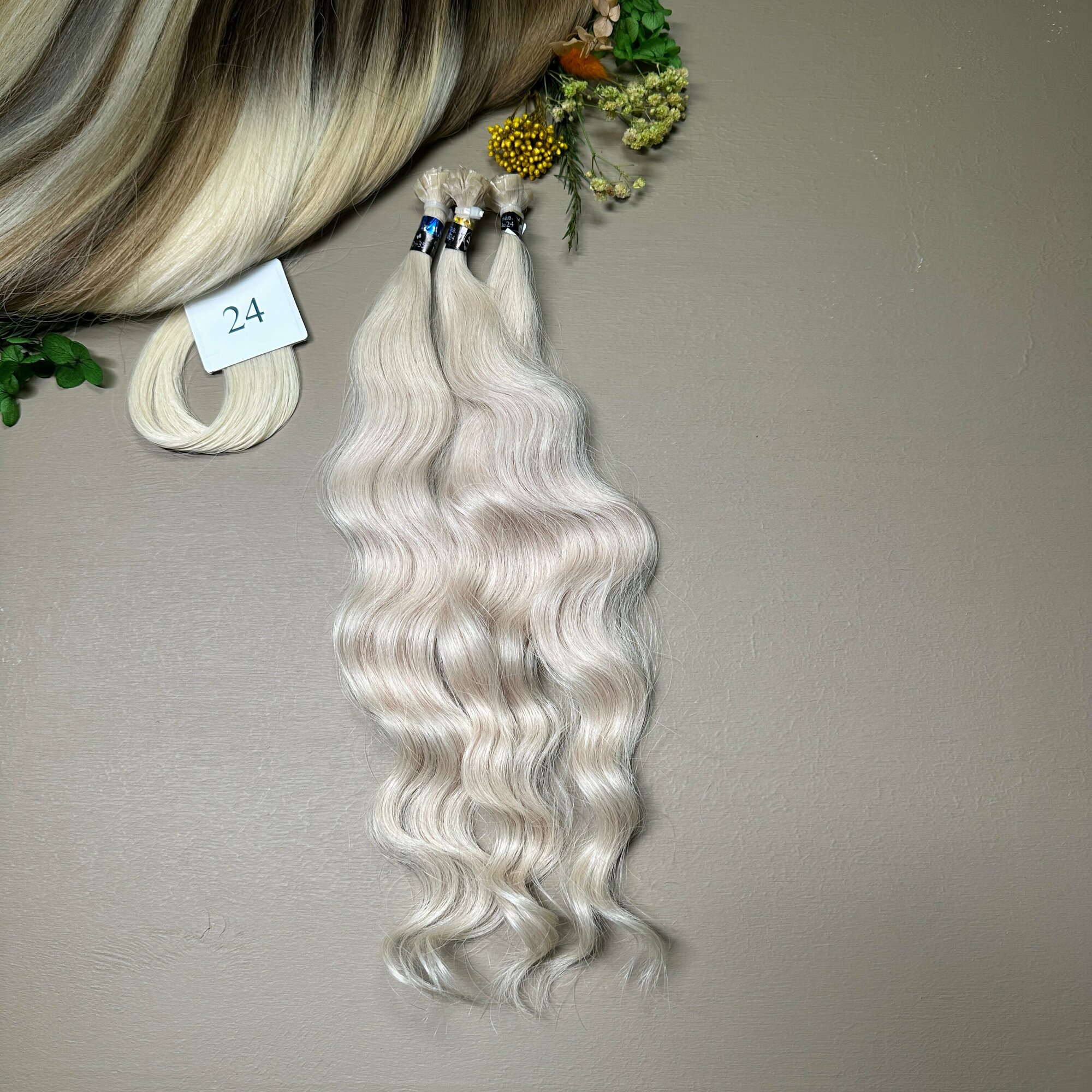 Волосы кудри славянские Belli Capelli на классической капсуле 30-35см №24 (25капсул)