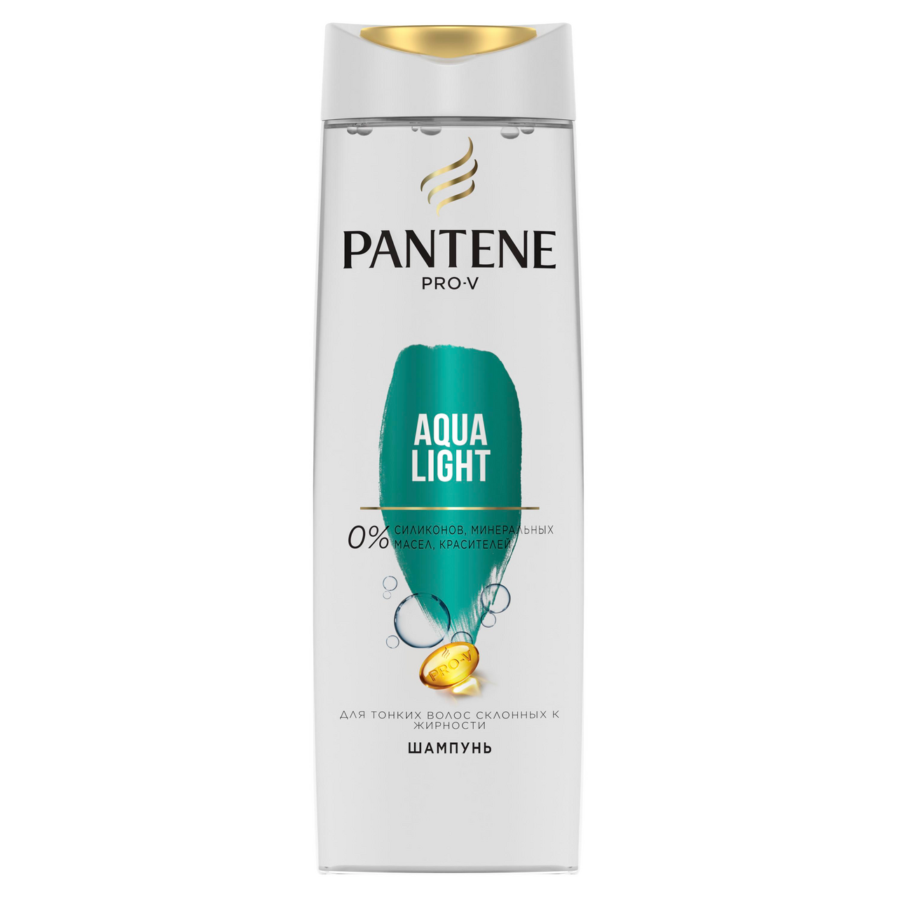 Шампунь для тонких, жирных волос PANTENE Aqua Light легкий, питательный, 400мл