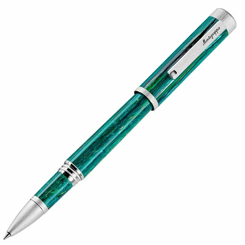 Ручка-роллер Montegrappa Zero Zodiac Sagittarius (Стрелец) Palladium IP Steel. Артикул ZZ-SG-RB