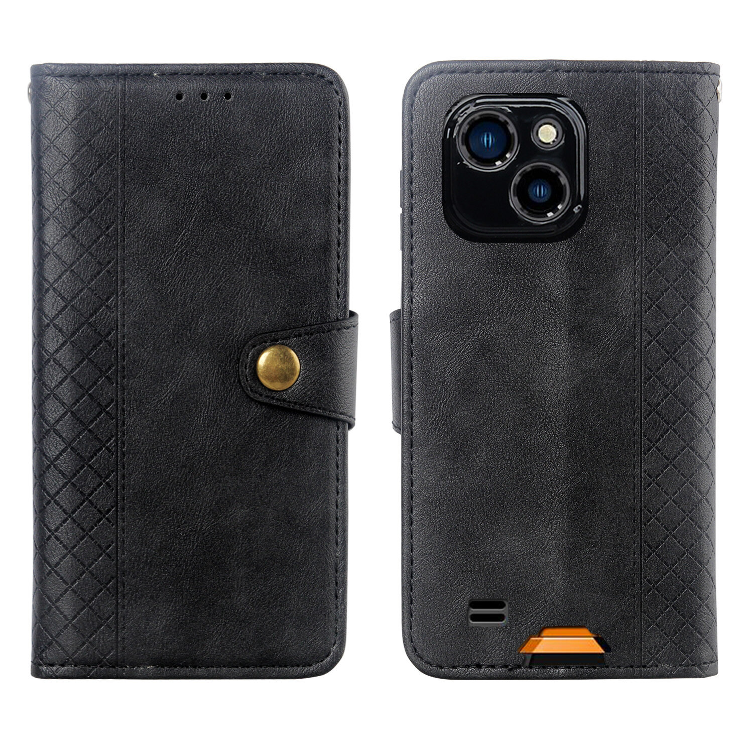 Чехол-книжка MyPads Premium Immagine для Oukitel WP20 / WP20 Pro из импортной кожи стеганой прошивкой черный