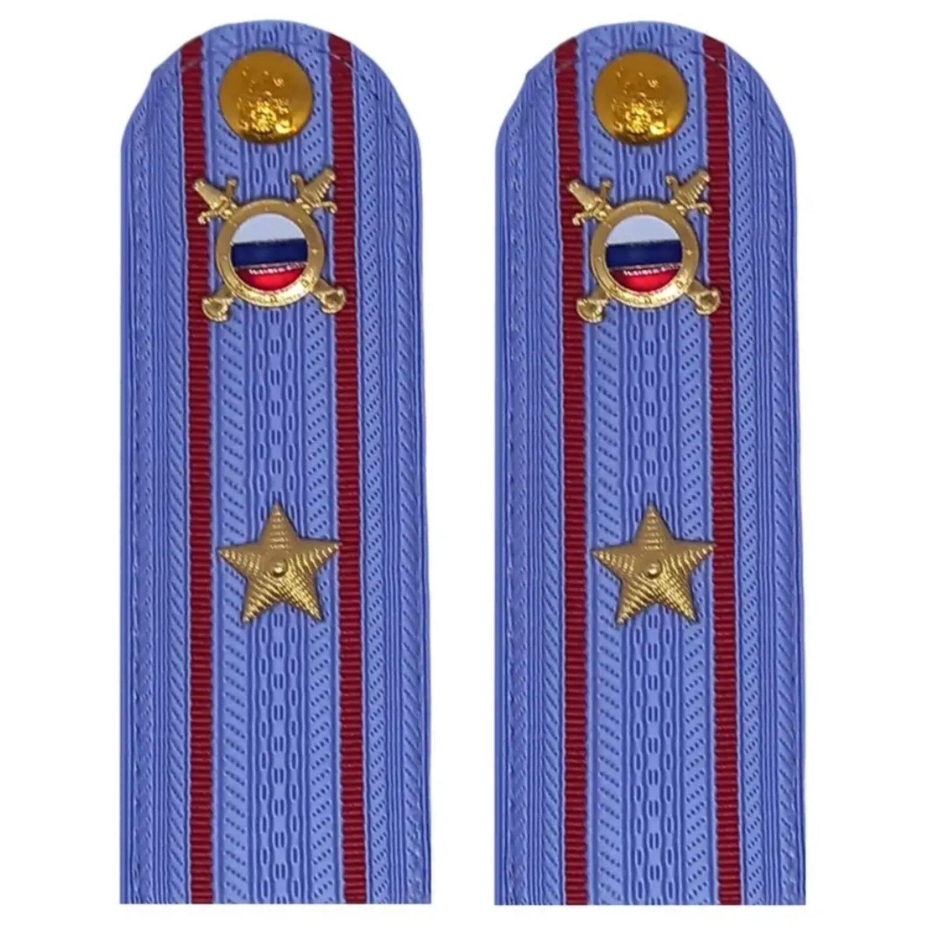 Погоны Мвд внутренняя служба на рубашку голубые Пластик Звание Майор