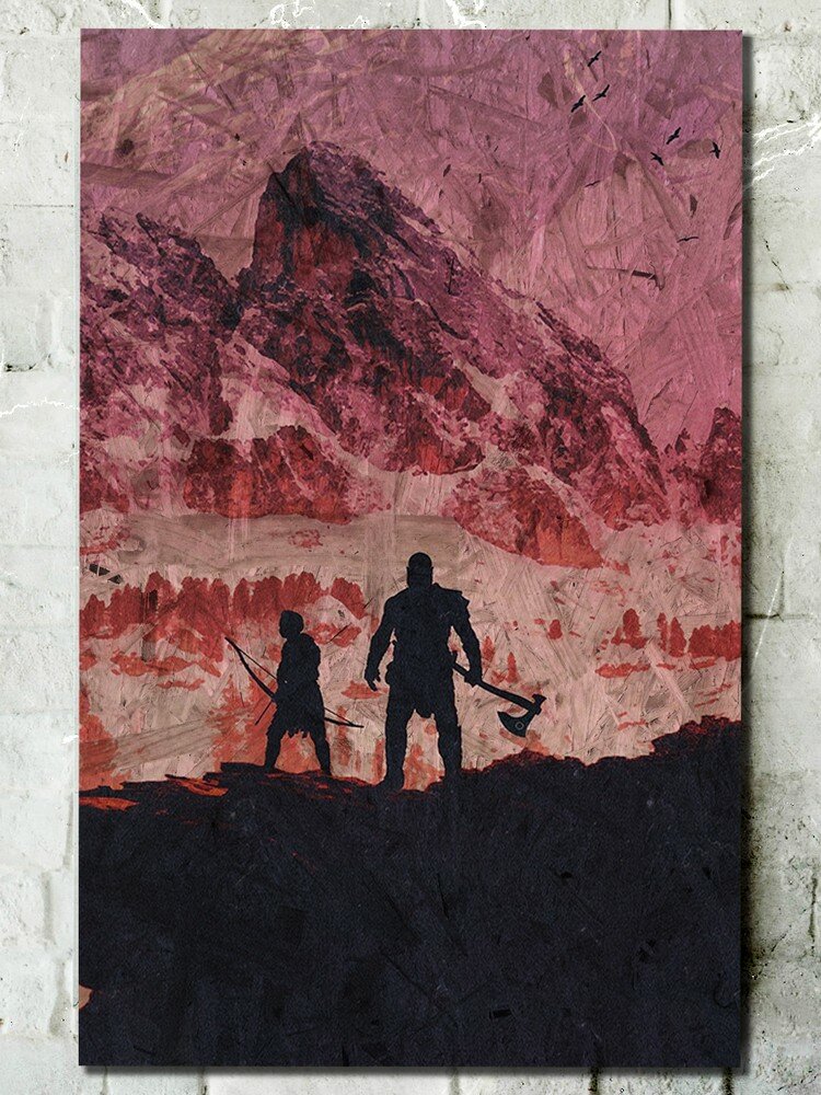 Картина интерьерная на рельефной доске ОСП Игры God of War IV - 14201