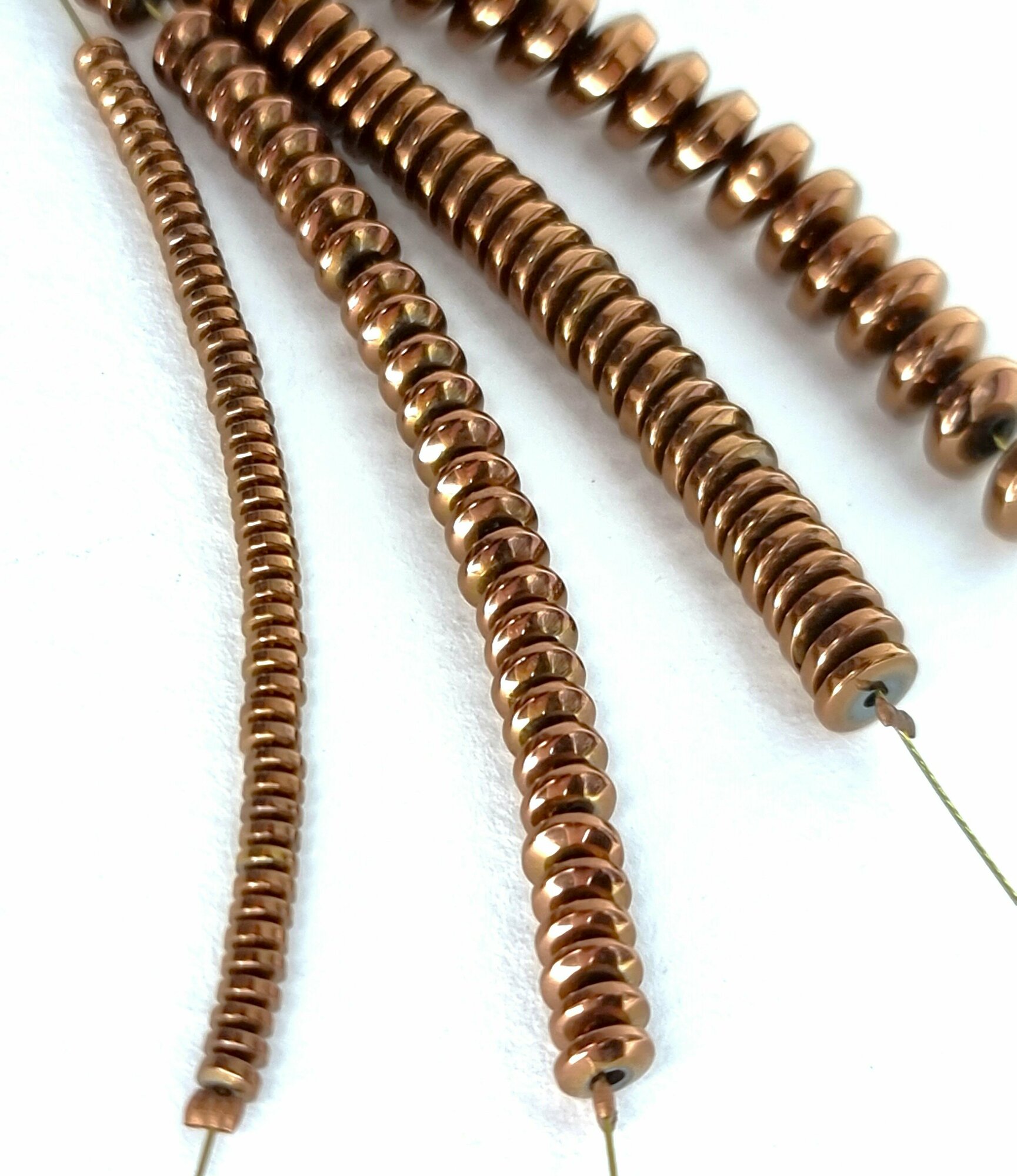 Гематит диски. Медные. 3,4,5,6мм. 120шт.