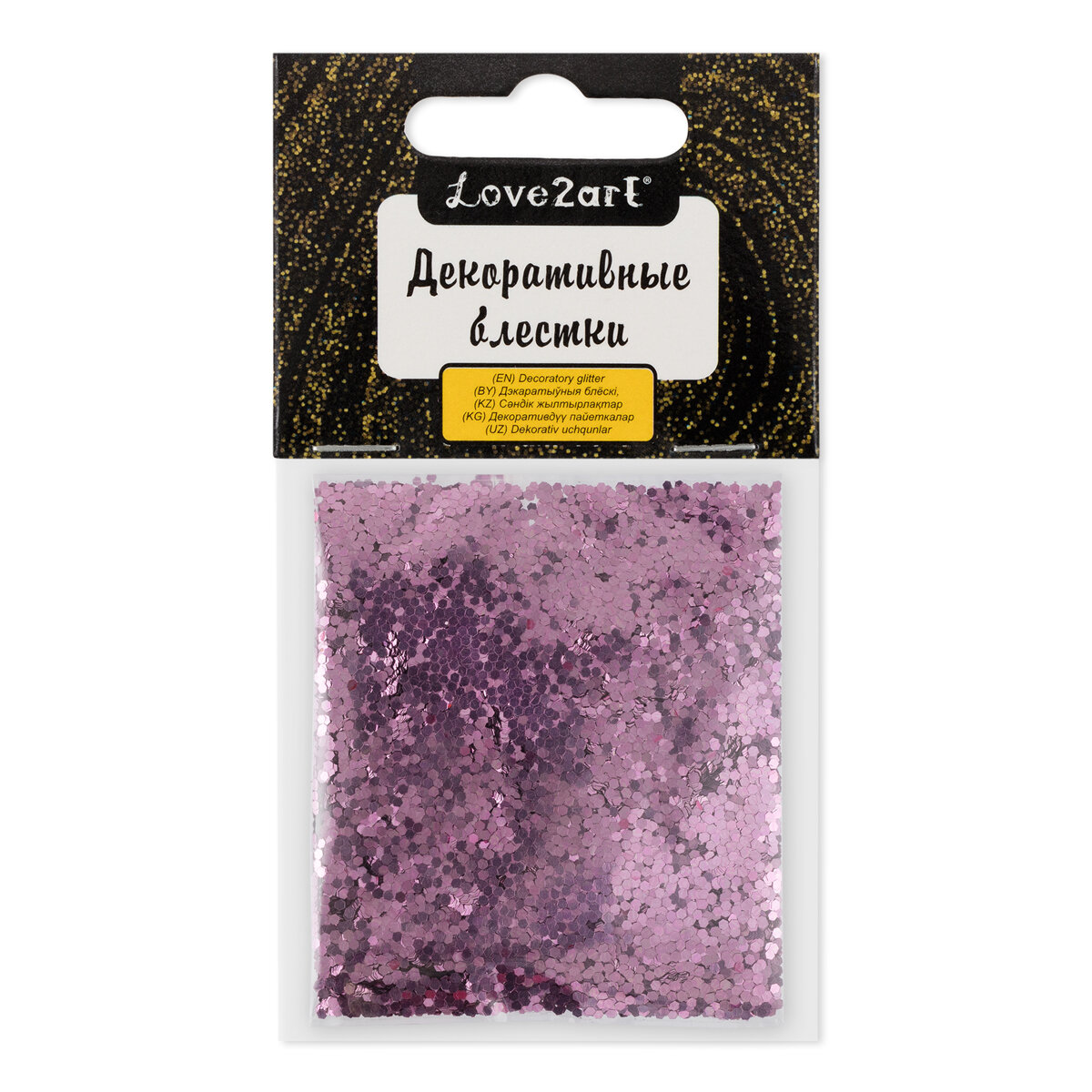 Декоративные блестки "Love2art" GLIS-01 1 мм № 34 розовый с сиреневым отливом/pink with lilac tint