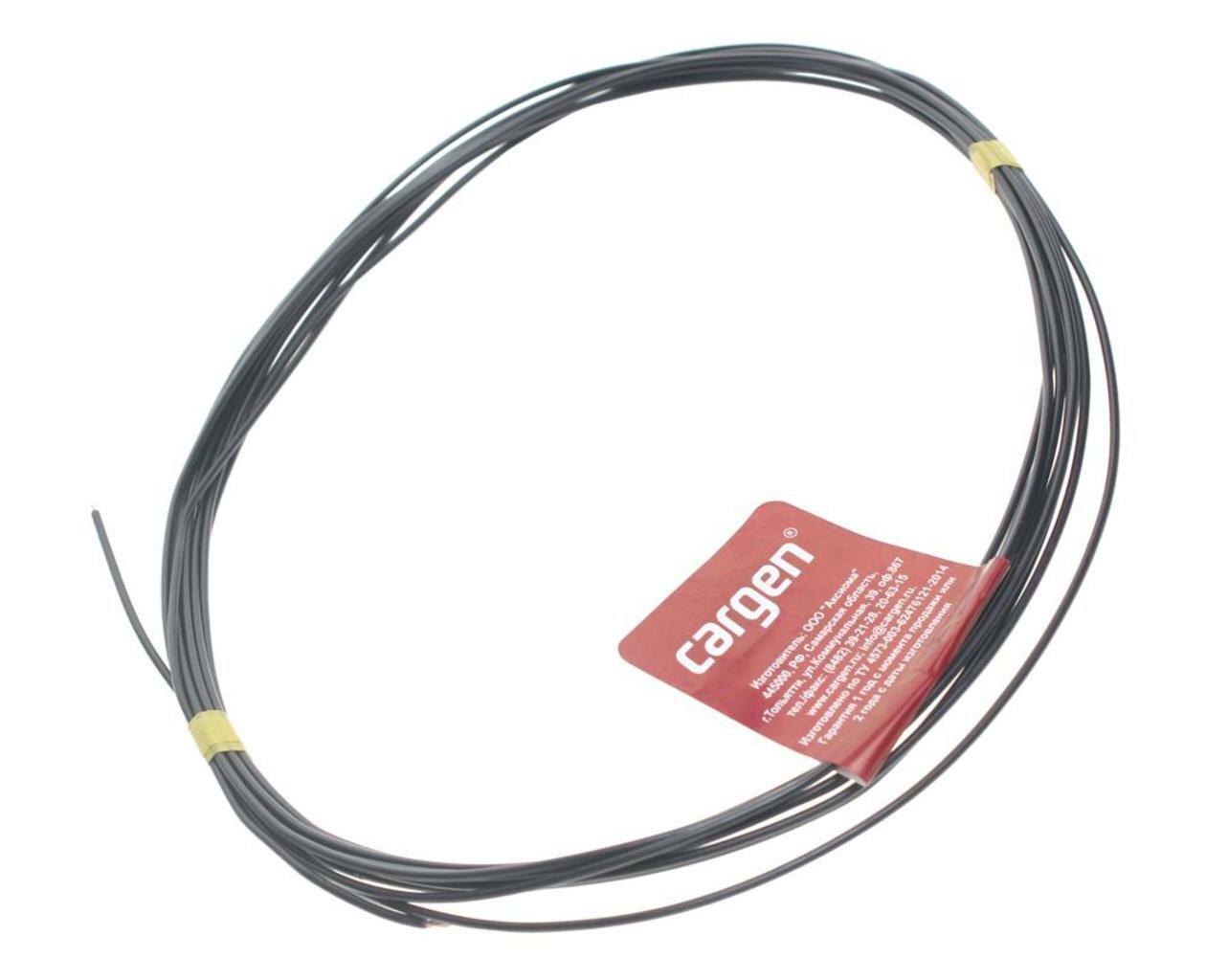 Провод монтажный пвам 5м (сечение 0.75 кв. мм) черный CARGEN